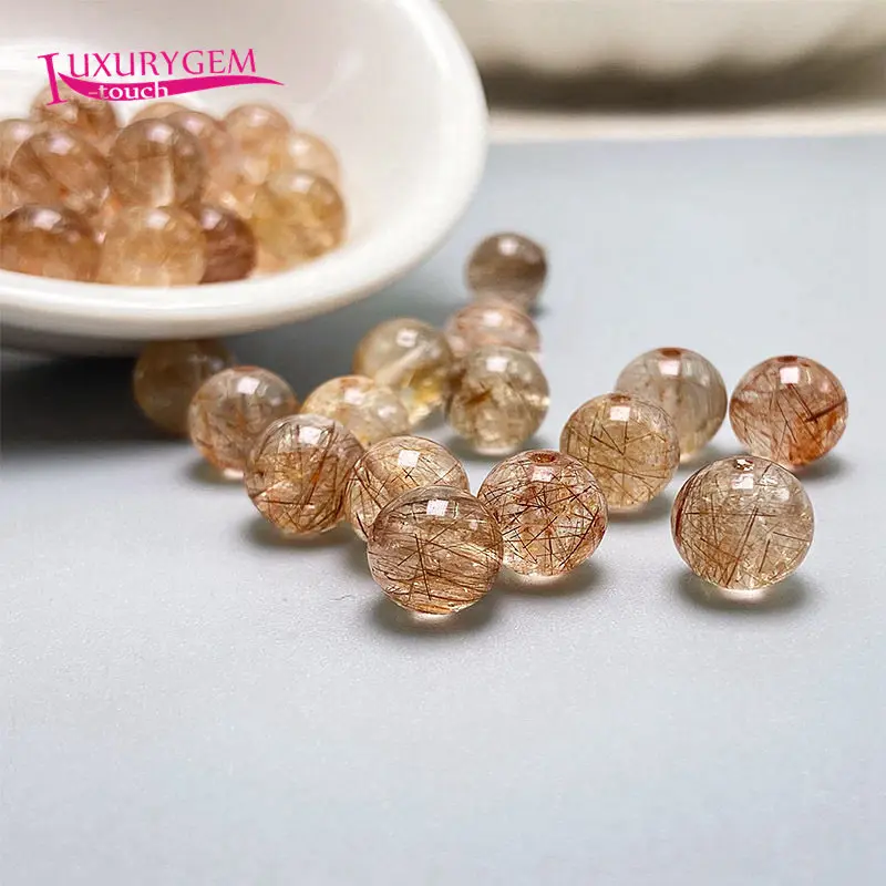 6-12mm-Natural-High-Quality-Copper-Rutilated-Quartz-Stone-Smooth-Round ...