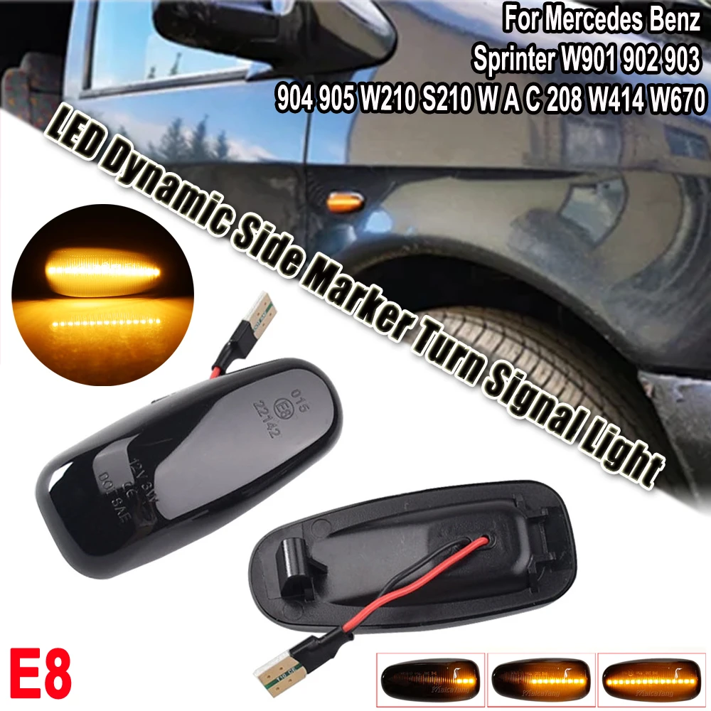 2x-Led-Dynamic-Side-Marker-Turn-Signal-Light-Sequential-Blinker-Light ...