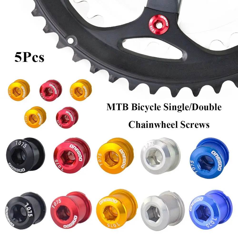 5-PCs-Bike-Chainring-Bolts-Road-MTB-Plate-Screws-Single-Double-Crankset ...