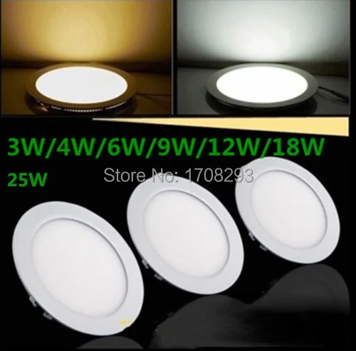 LED Ultra thin Downlight lamp 6W 12W led ceiling recessed grid ...