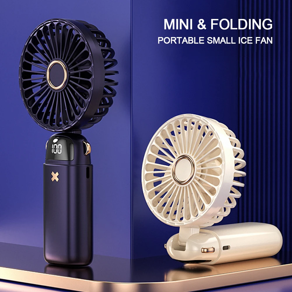 6000mAh-Handheld-Mini-Fan-Foldable-Portable-Hanging-Neck-Fans-5-Speed ...