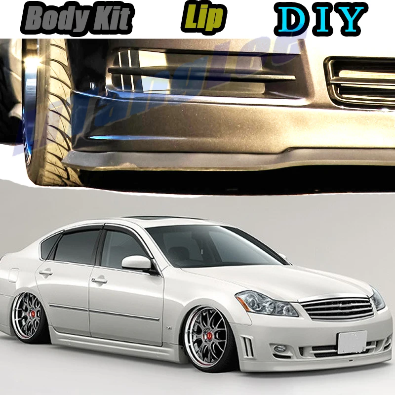 Car Bumper Lip Front Spoiler Skirt Deflector For Nissan Fuga Cima Y50 ...
