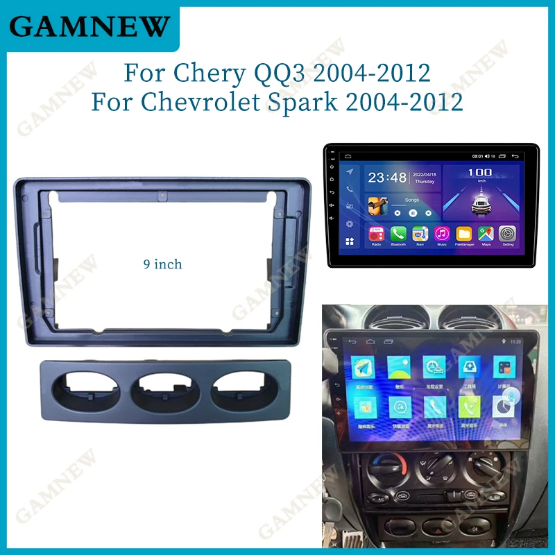 9 Inch Car Frame Fascia Adapter For Chery QQ3 Chevrolet Spark 2004-2012 ...
