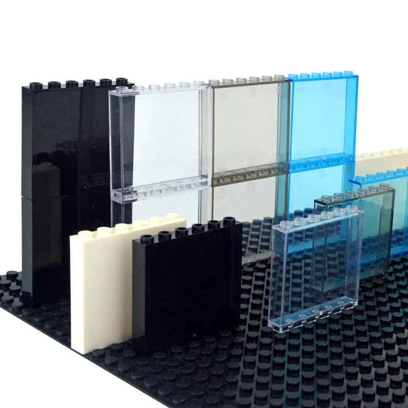 10pcs-1x6-1x4-Door-Window-Frame-Wall-City-DIY-Building-Blocks-Glass ...