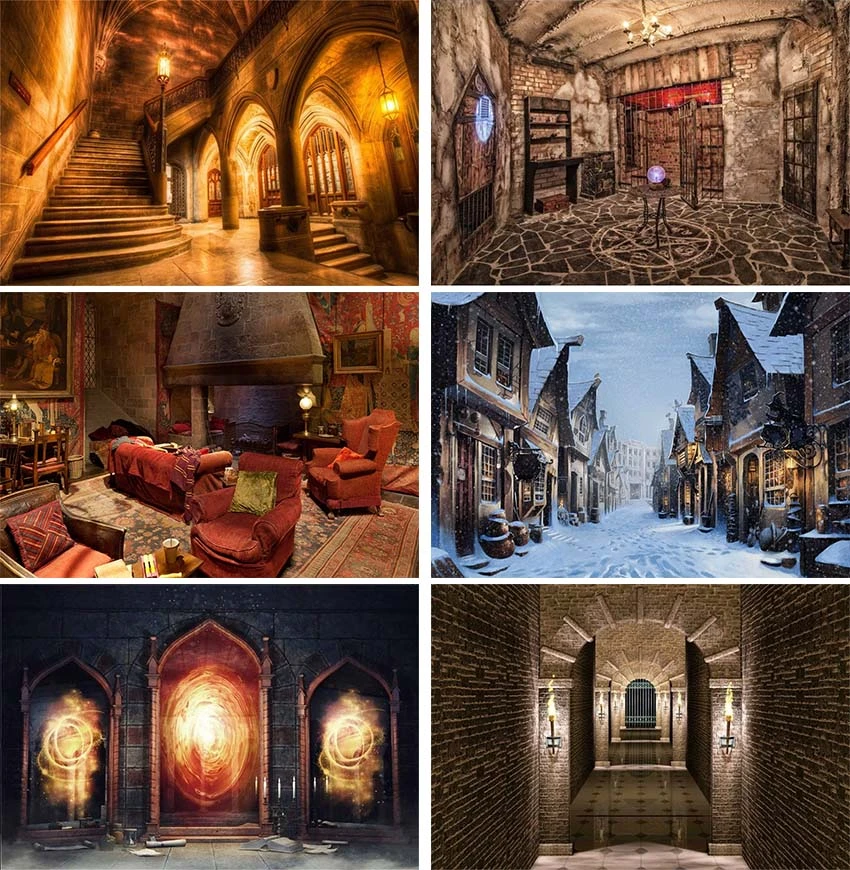 Vintage Medieval Castle Interior Backdrop Retro Archway Columns ...