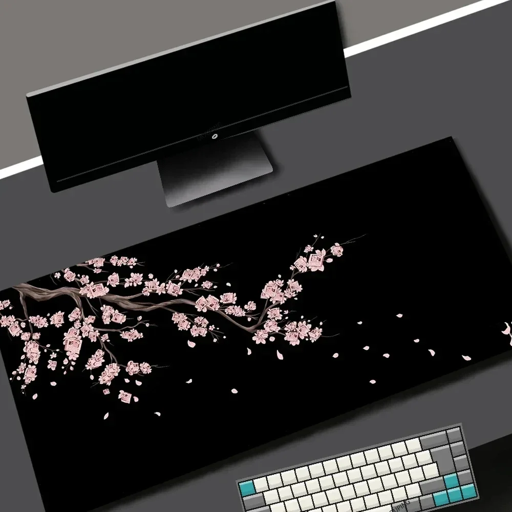 Sakura Mouse Pad Large Gamer Mousepad Pink Cherry Blossom Keyboard Mats ...