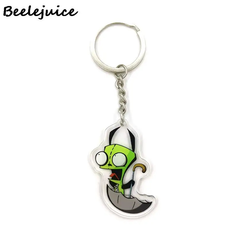 Llaveros acrílicos con colgante de anime Invader Zim, llaveros con ...