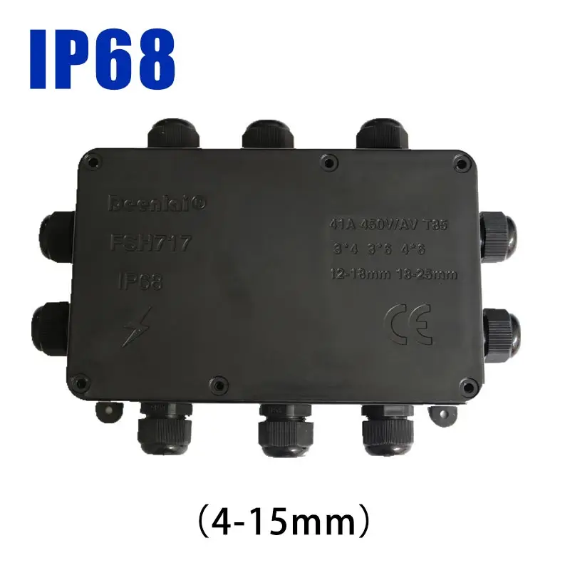 IP68 10 Way Electrical Juction Box 4-15mm Outdoor Underground Cable ...