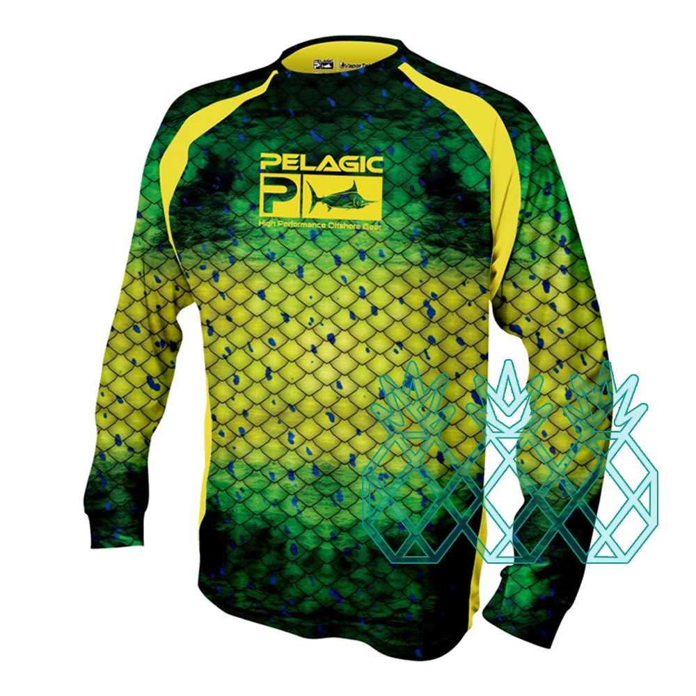 Fishing-PELAGIC-Shirt-UPF-50-Outdoor-Long-Sleeve-Mesh-T-shirt-Sun ...