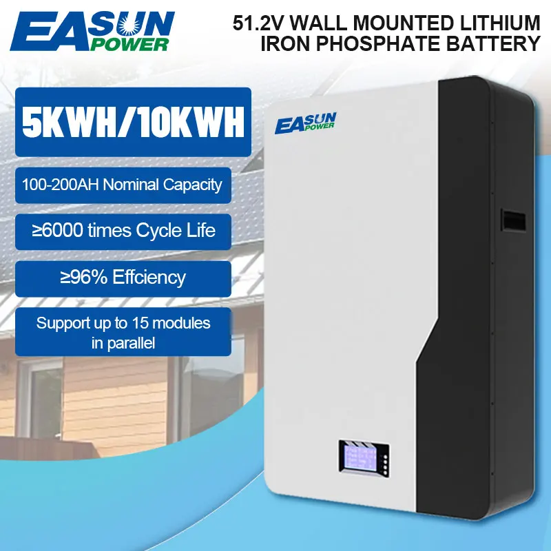 Easun Powerwall 48V 10KW 200Ah LiFePO4 Battery Pack Built in BMS With ...
