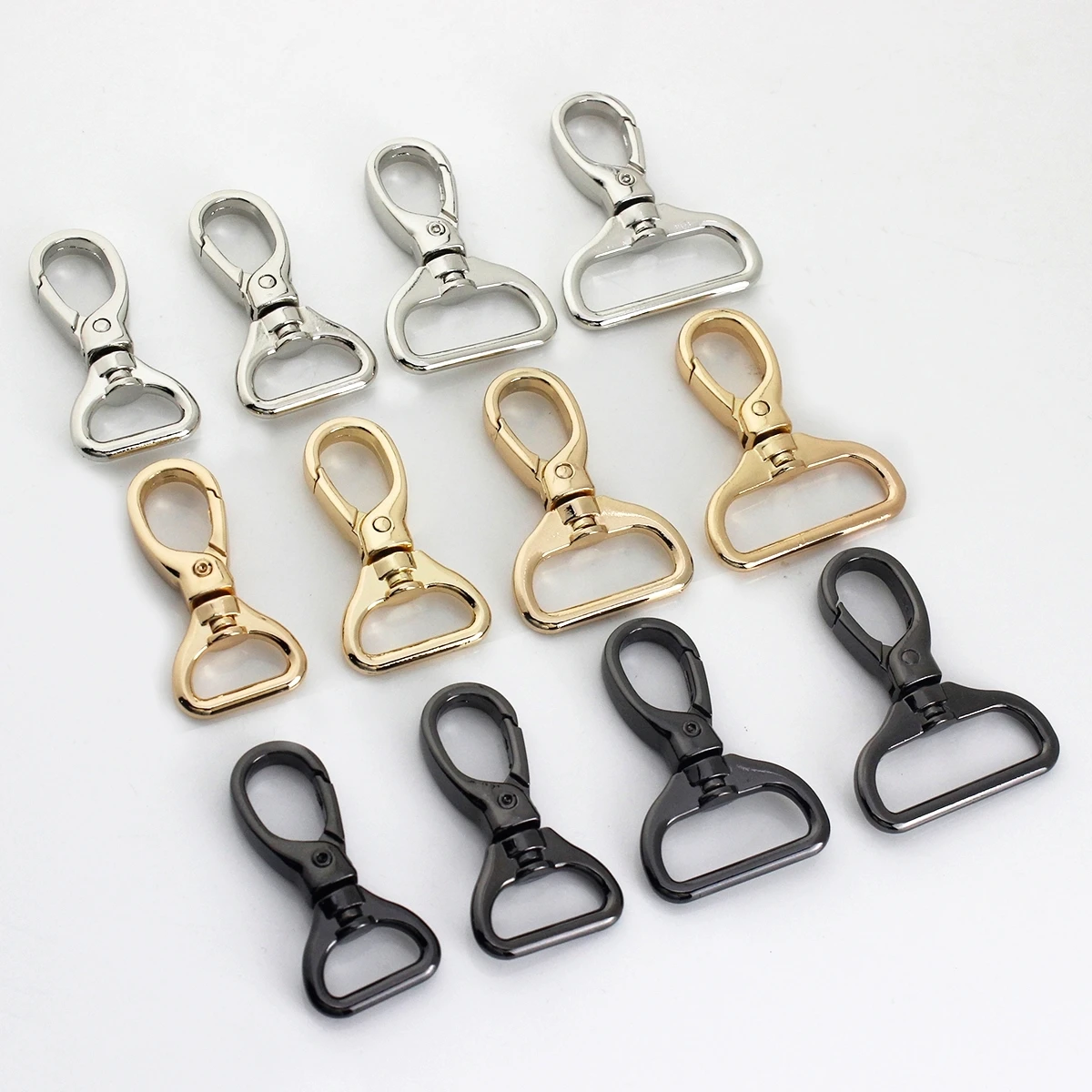 1pcs Metal 4 Sizes Snap Hook Trigger Lobster Clasps Clips Flat Bottom ...