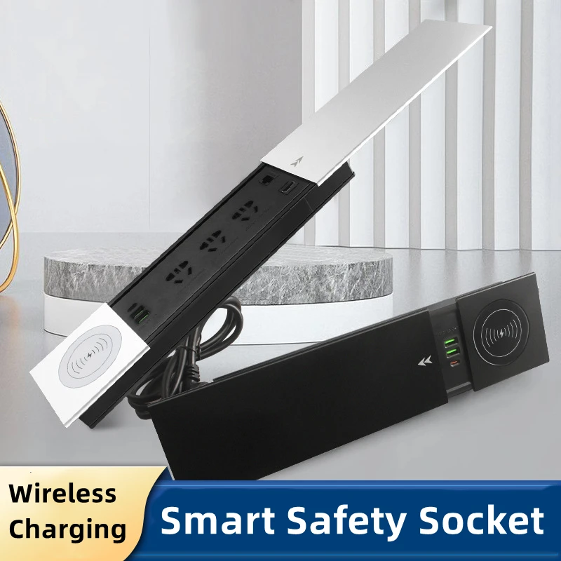 Desktop Intelligent Safety Socket Multifunctional Hidden Socket Desktop ...