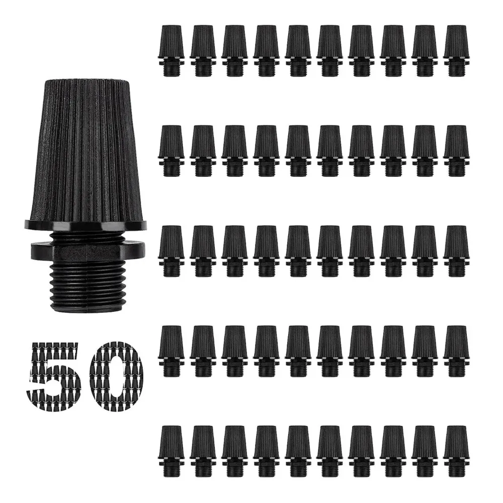 50Pcs Waterproof Cable Gland Black Strain Relief Connector Clamp Wiring ...
