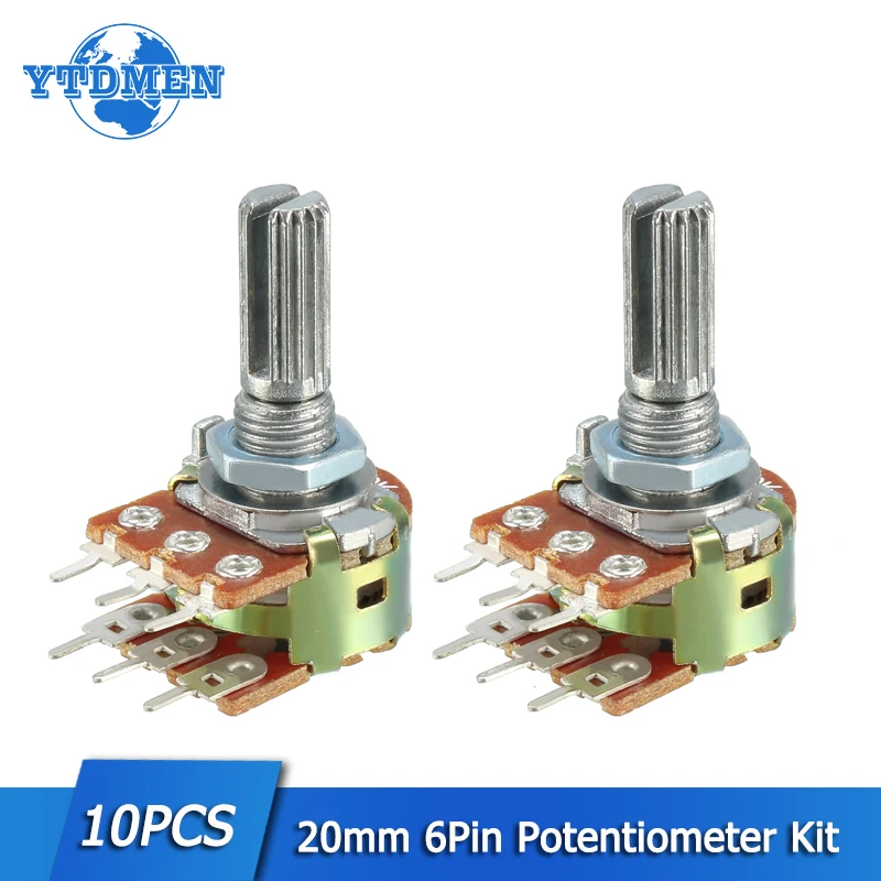 10PCS-WH148-Potentiometer-B1K-B2K-B5K-B10K-B20K-B50K-B100K-B500K-Linear ...