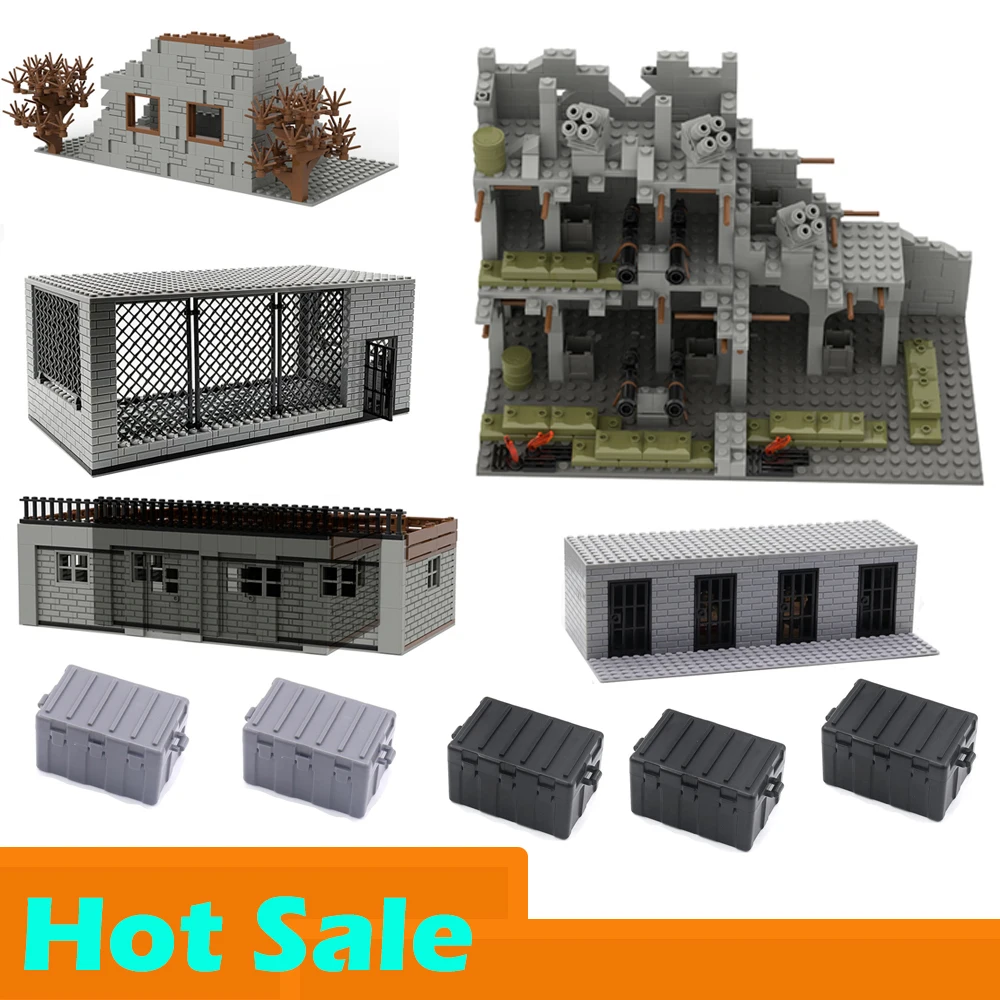 WW2 Military Army Soldiers World War 2 Abandoned House Building Blocks ...