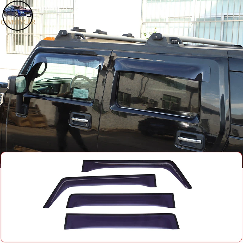 For Hummer H2 H3 2003-2009 Abs Car Exterior Visor Vent Shades Window ...