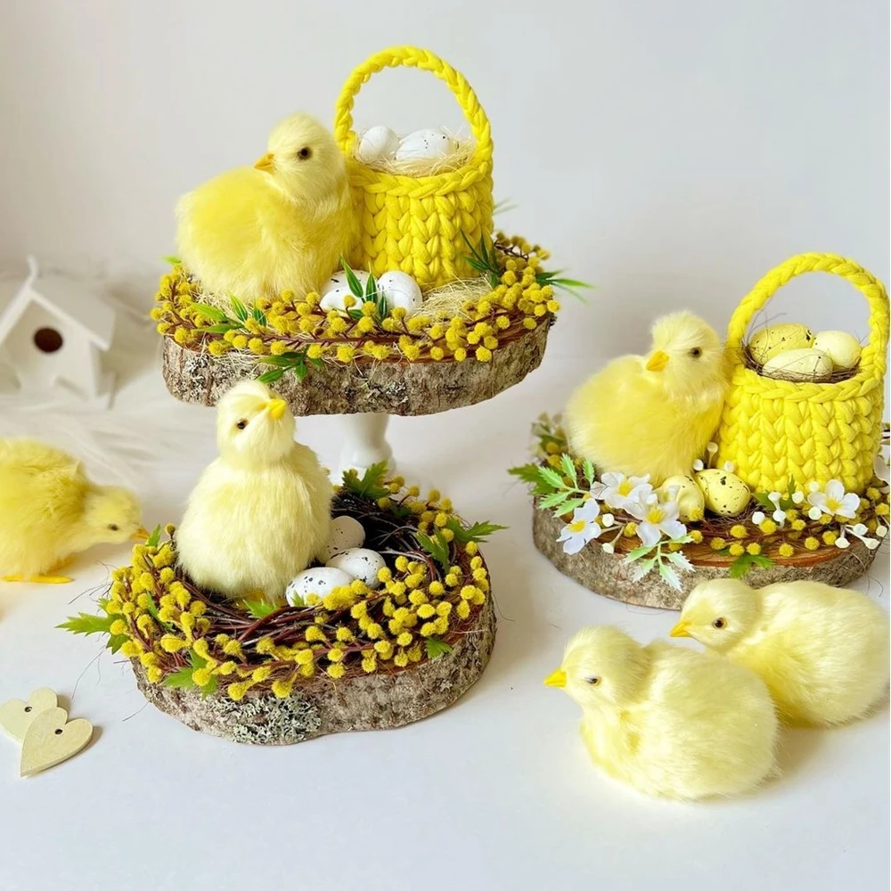 Yellow Chicken Toys Easter | Decoration Easter Chicken | Easter Chicks ...