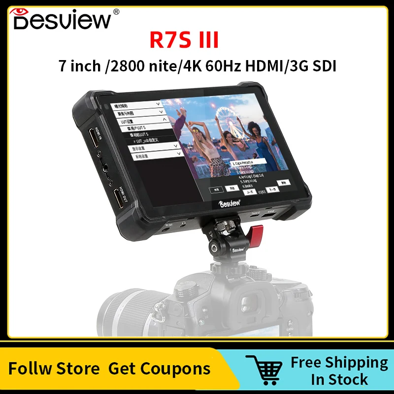 New-Desview-R7SIII-R7III-7-4K-60Hz-HDMI-3G-SDI-2800-Nits-Touch-screen ...