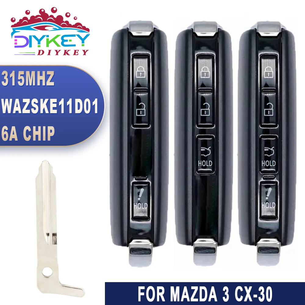 DIYKEY-Model-SKE11D-01-WAZSKE11D01-Key-Fob-315MHz-6A-CHIP-For-Mazda-3 ...