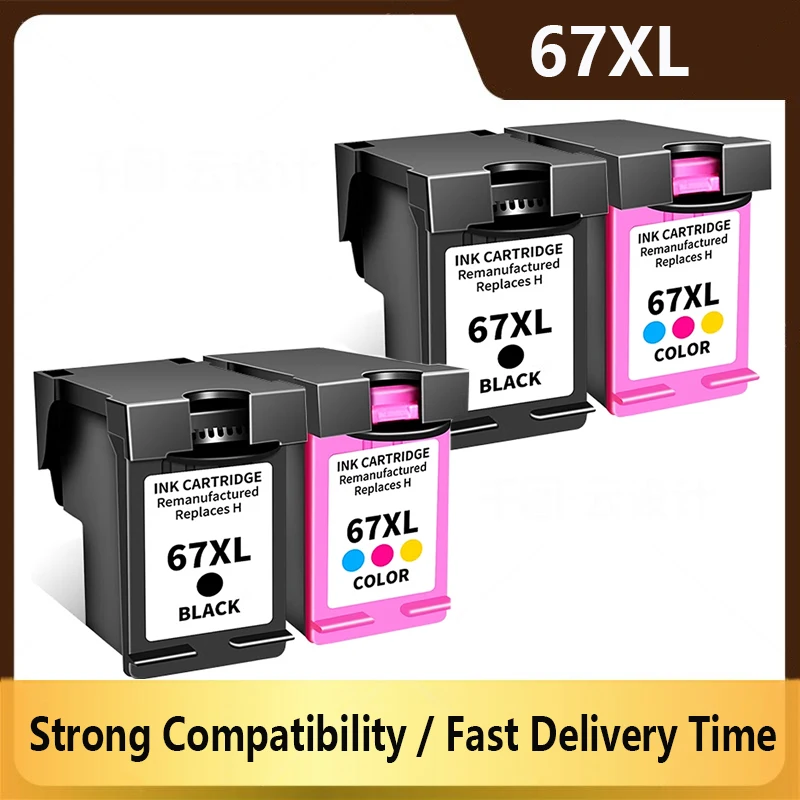 67XL Ink Cartridges 67XL Replacement for HP 67 67XL for HP DeskJet 2700 ...