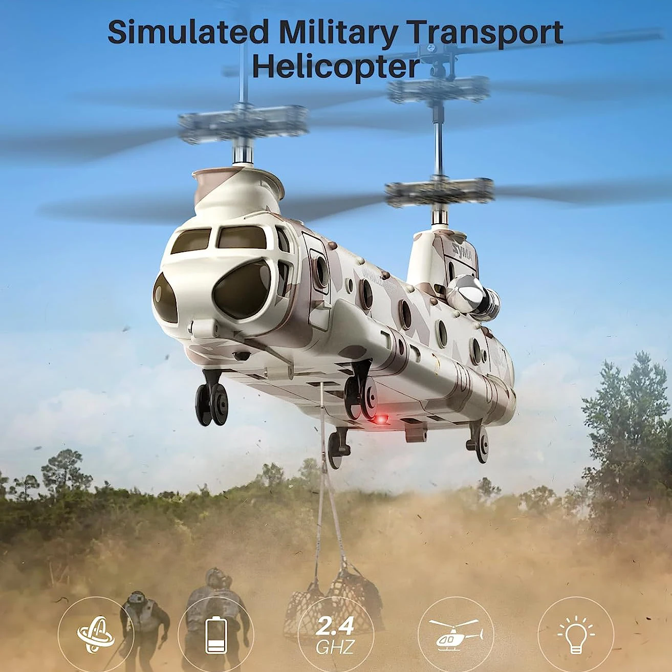 SYMA-Original-Remote-Control-Military-Transport-Helicopter-2-4GHz-S52H ...
