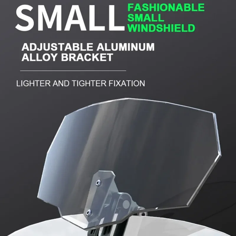 NEW-Motorcycle-Universal-Modified-Heightened-Universal-Small-Windshield ...