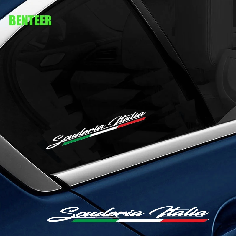 2pcs Scuderia Italia Car Windows Stickers For Fiat 500 Abarth 500x 500l ...