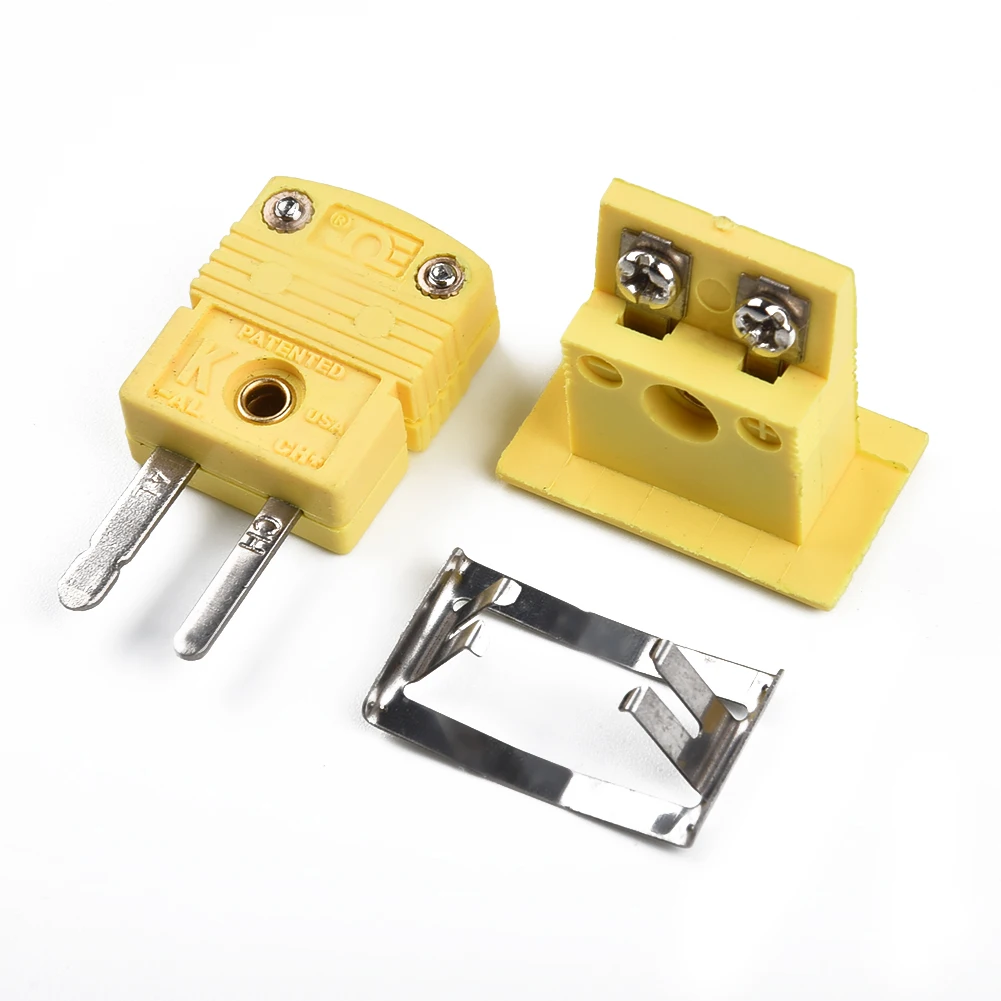 1-Set-K-Type-Thermocouple-Miniature-Socket-And-Panel-Mount-Alloy-Plug ...