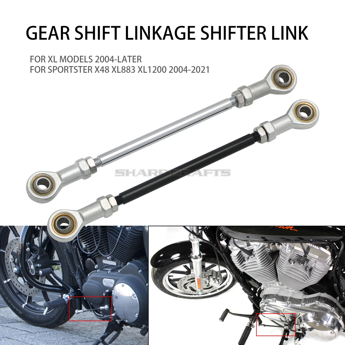 Motorcycle-Accessories-Gear-Shift-Linkage-Shifter-Link-For-Harley ...