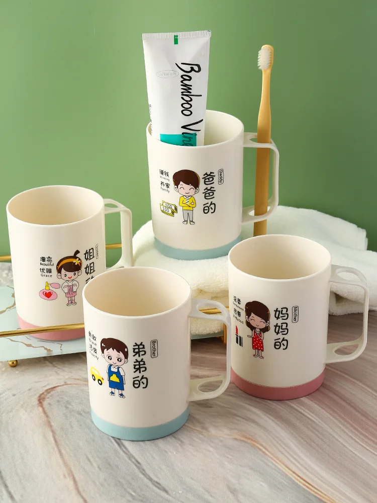 Wall-Mounted-Tooth-Cup-Set-for-Family-Use-Creative-Cartoon-Style ...