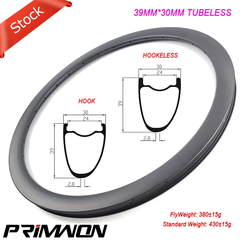 700C-30mm-Wide-39mm-Deep-24mm-Inner-Road-Bike-Carbon-Rim-Tubeless ...
