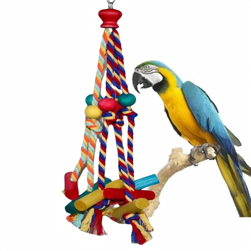 Bird Chewing Toy Bird Parrot Training Toys Chewing Foraging Hanging ...