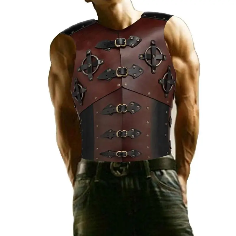 Warrior-Chest-Armor-Leather-Medieval-Armor-Rivet-Buckle-Warrior-Armor ...