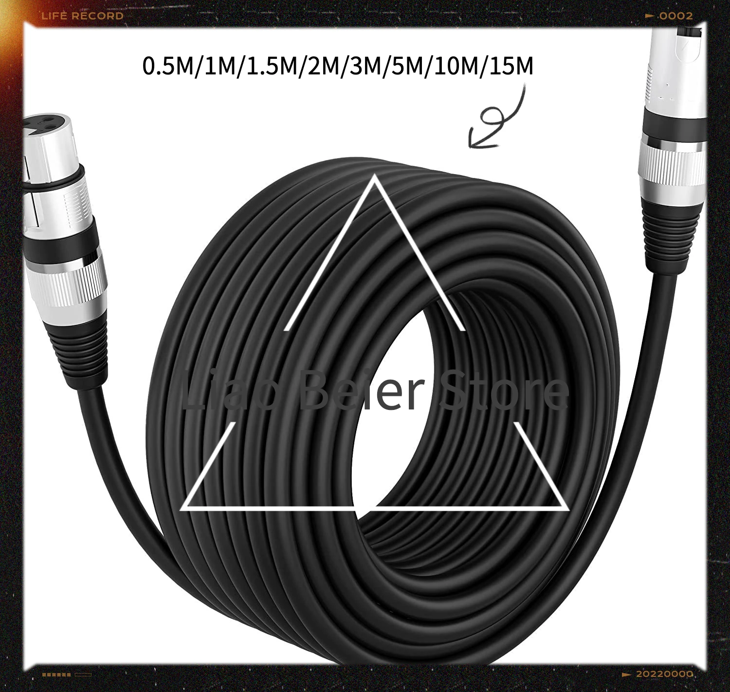 Cable de entrada/salida de audio hembra Canon, cable de micrófono de audio KTV XLR macho a ...