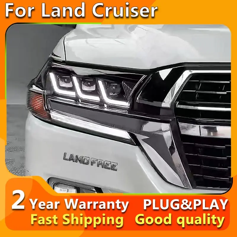 Car-Lights-for-Toyota-Land-Cruiser-LED-Headlight-2016-2020-LC200-Head ...