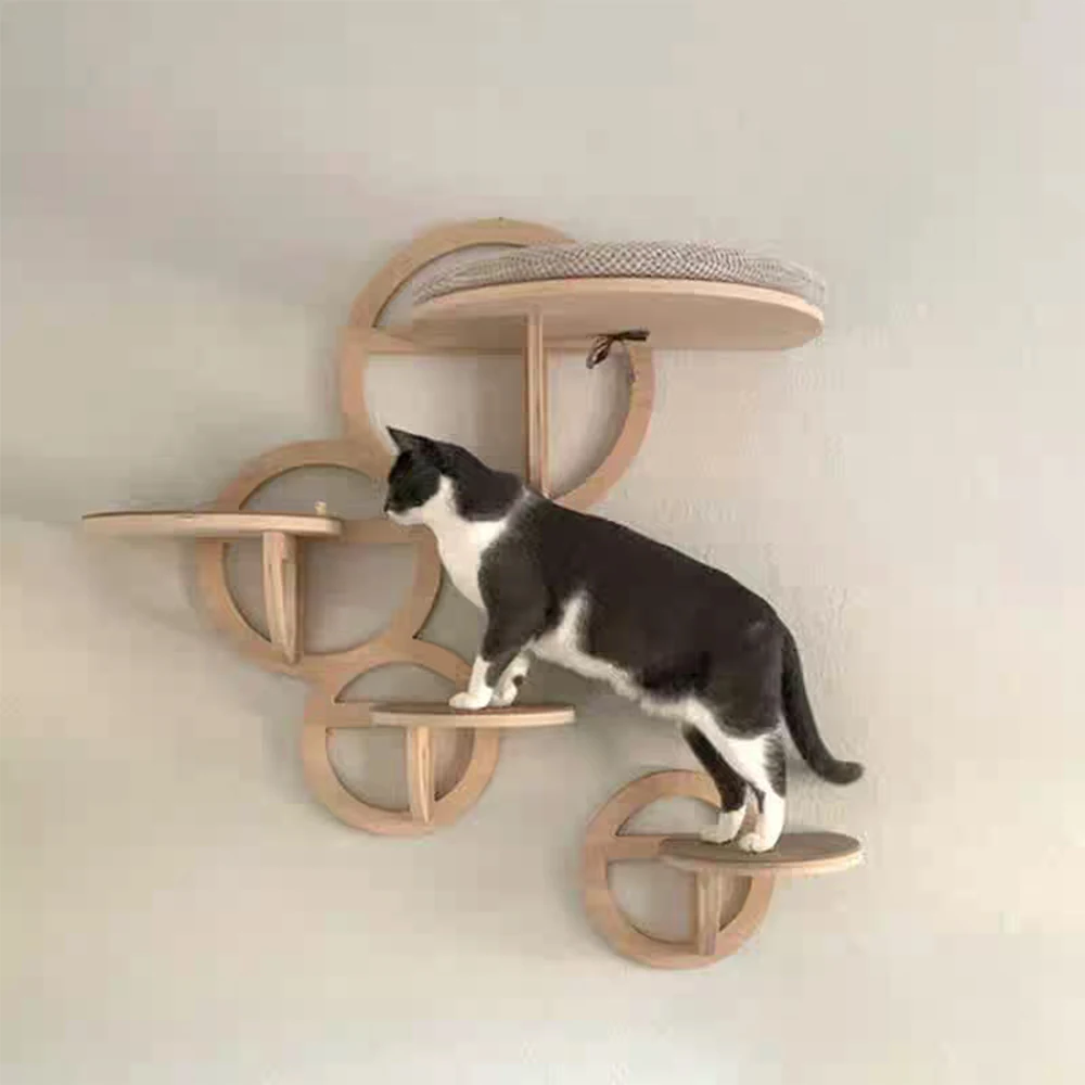 Jump Cats Made Easy: The Ultimate Wall-Mounted Wooden Platform for ...