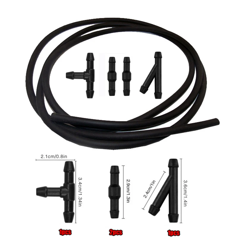 5pcs-Set-2m-Car-Windshield-Washer-Hose-Automotive-Car-Wiper-Blade-Pipe ...