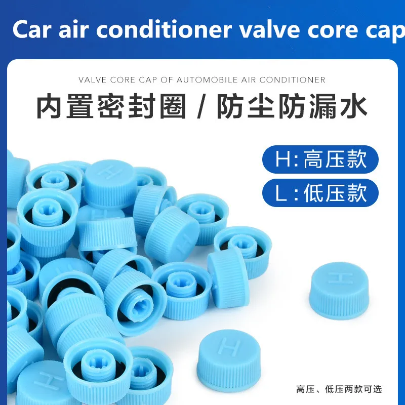 Car-Air-Conditioner-Refrigerant-Dust-Cover-Valve-Core-Caps-High-Low ...
