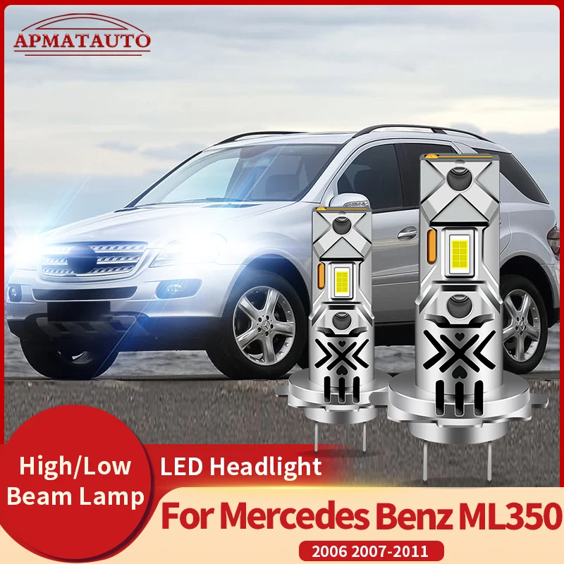 2PCS-20000lm-For-Mercedes-Benz-ML350-2006-2007-2011-LED-Headlight-Bulbs ...