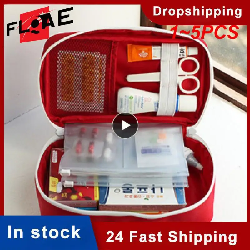 1-5PCS-Portable-Large-First-Aid-Kit-Outdoor-Survival-Disaster ...