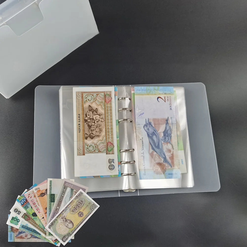 Chzimade-100Pcs-set-Paper-Money-Album-Bill-Protector-Slab-Holder-Money ...
