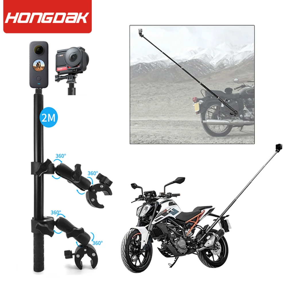 for insta360 One X2 X3 Motorcycle Panoramic Selfie Stick Bike Monopod ...