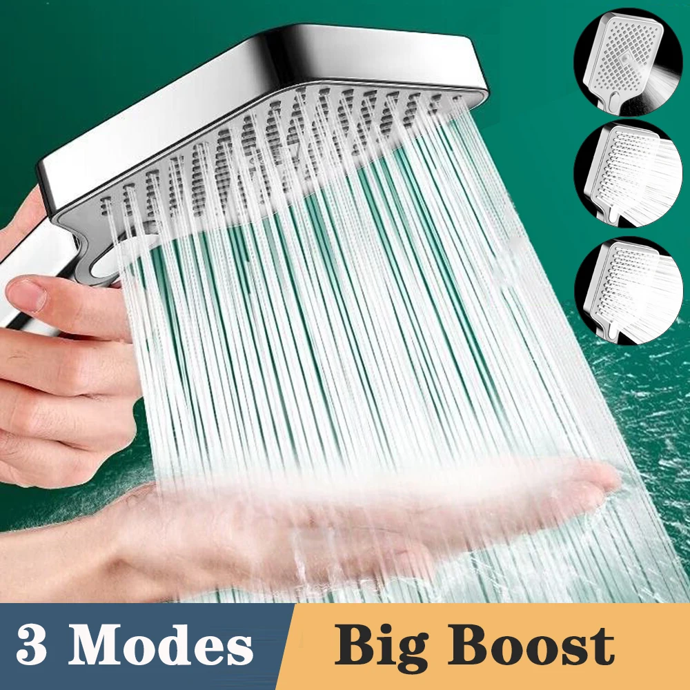 3-Modes-Large-Flow-High-Pressure-Shower-Head-Big-Panel-Water-Saving ...