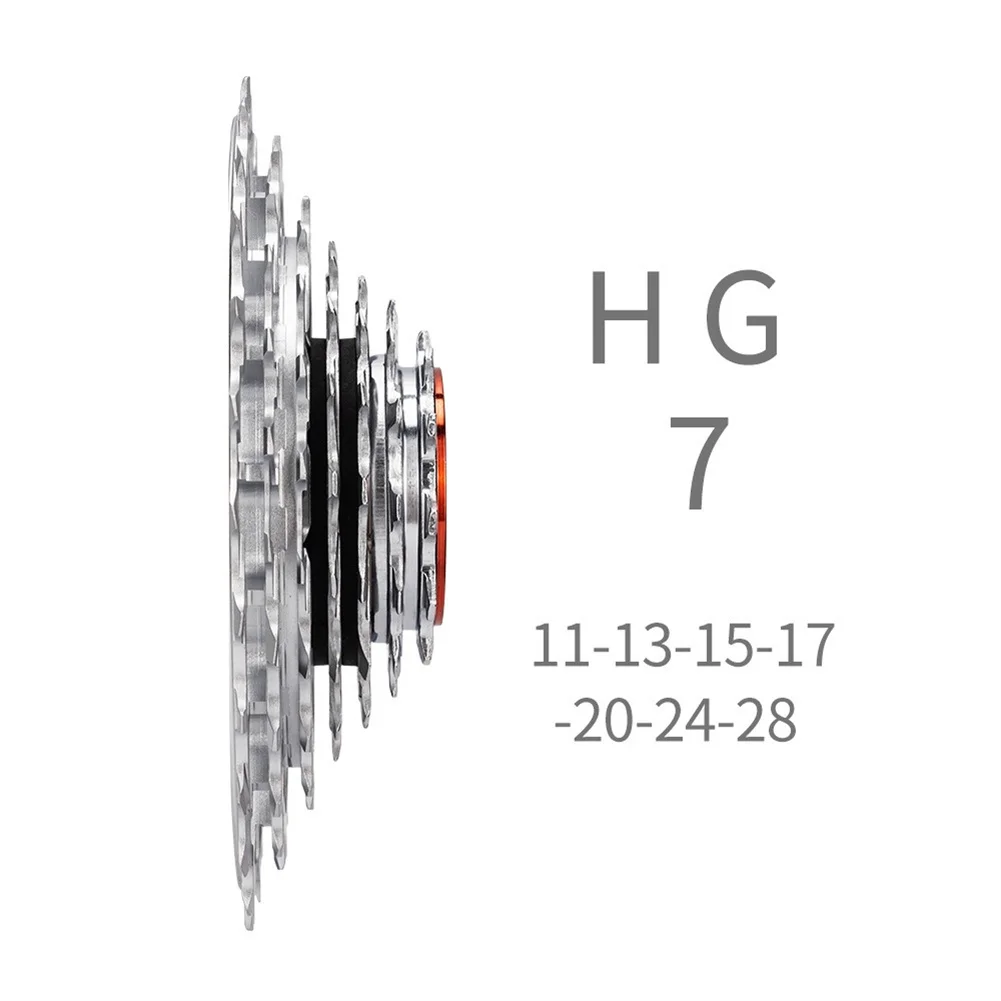 7-Speed-Bike-Freewheel-Mountain-Bike-Flywheel-11-28-Teeth-Cassette ...