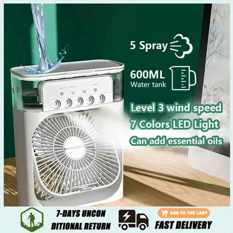 Portable-3-In-1-Fan-AIr-Conditioner-Household-Small-Air-Cooler-LED ...