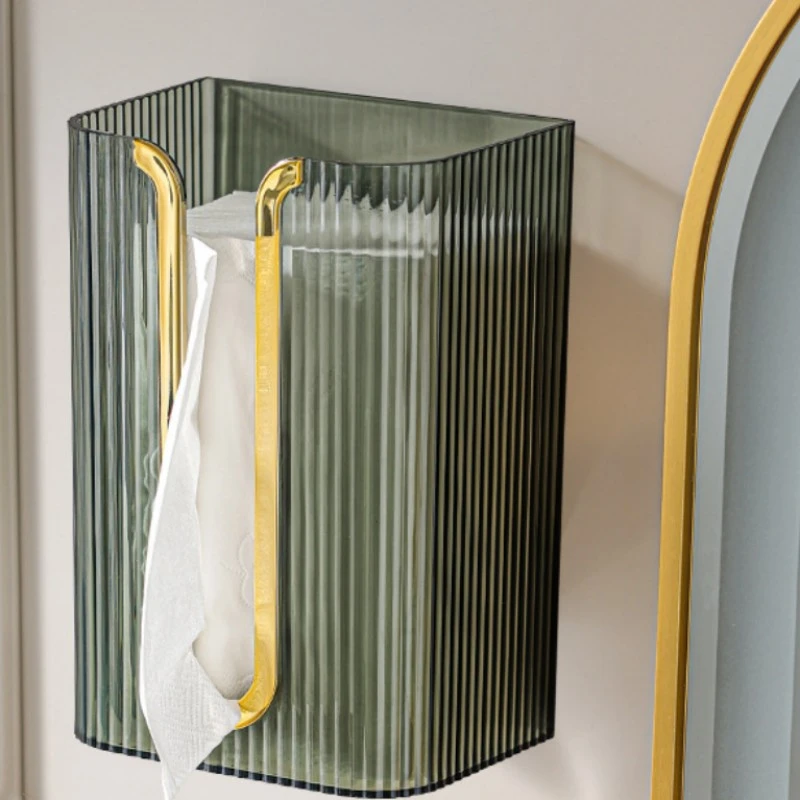 Transparent Luxury Tissue Box Wall Mounted Wet Wipe Holder Napkin Paper ...