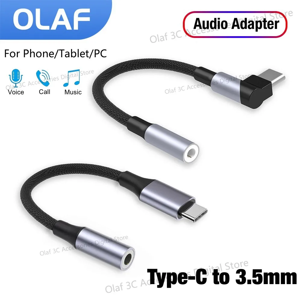 USB-C-to-3-5mm-Jack-AUX-Audio-Adapter-Type-C-Earphones-Converter-Cable ...