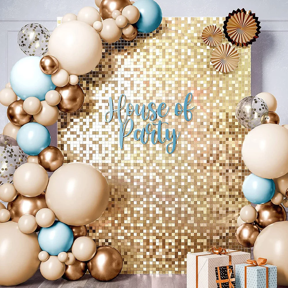 Square Sequins Flash Wind Board Background Wall Photo Props Large Event ...