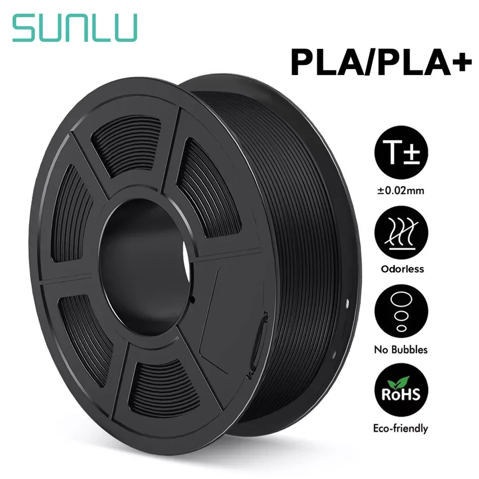 SUNLU PLA PLUS 3D 필라멘트 1KG 1.75MM 인쇄 생분해성 재료 무취 밝은 색상 우수한 견고함 막힘 없음|3D ...