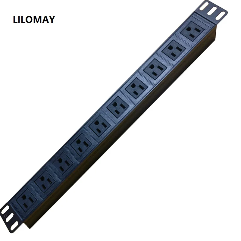 PDU-Cabinet-Power-Socket-10-bit-US-Standard-15A-Aluminum-Alloy-1U-19 ...